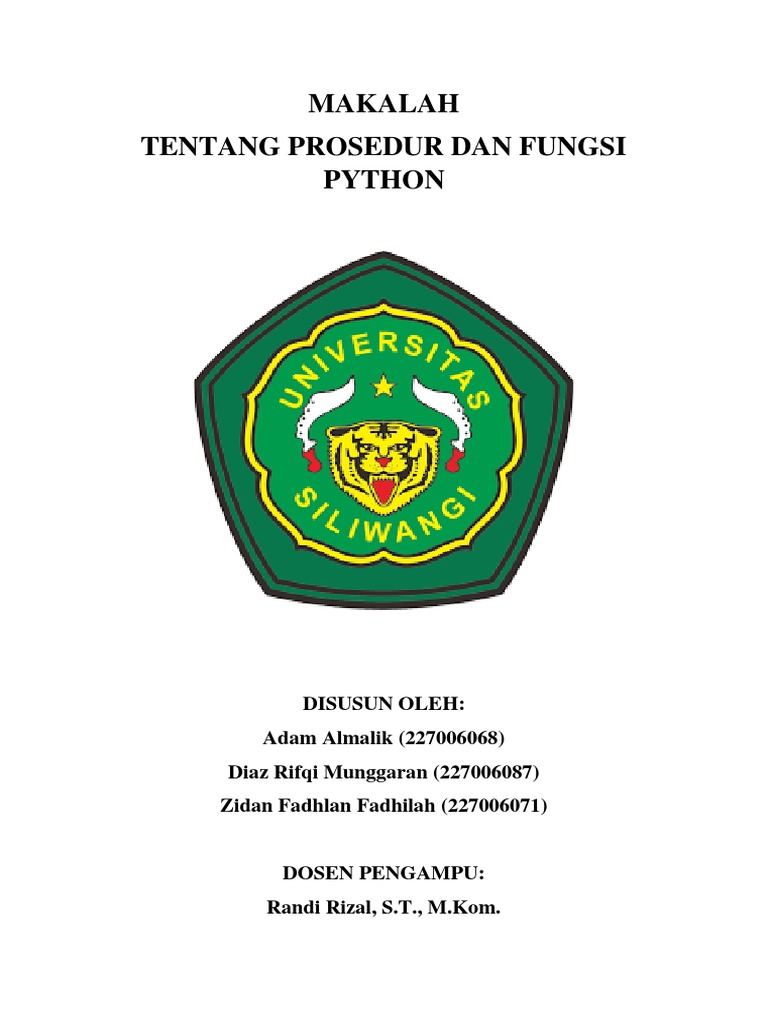 Prosedur & Fungsi Python | PDF | Komputer