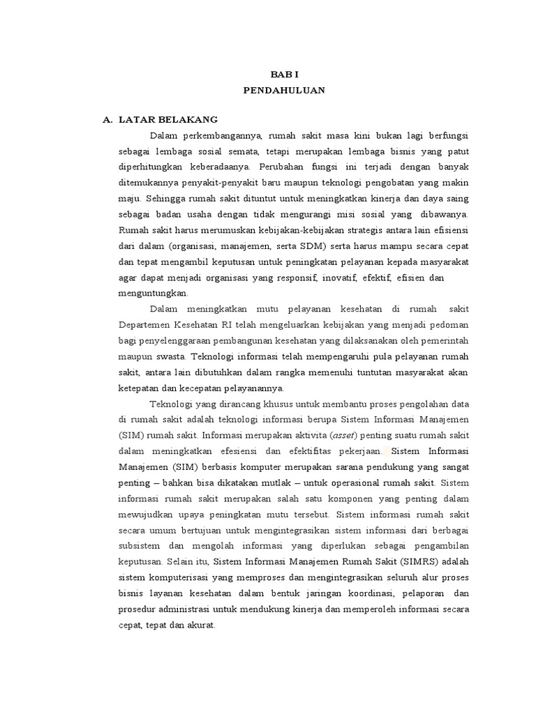 Pedoman SIM di RSUD Kefamenanu | PDF