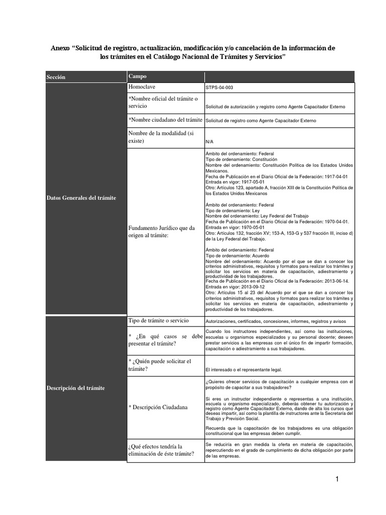 Formato STPS-04-003 | PDF