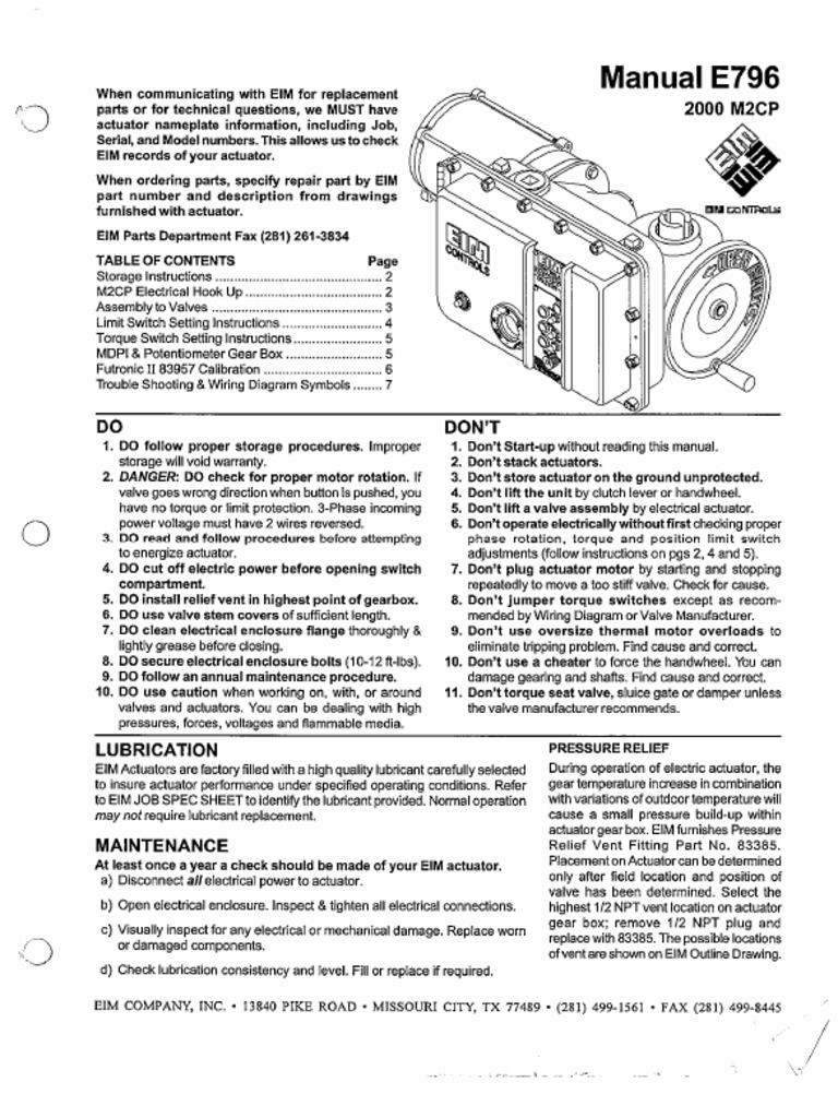 EIM 2000 Manual E796 | PDF