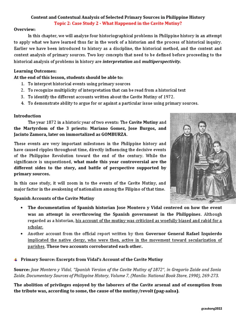 CASE-STUDY-2 What Happened To Cavite Mutiny | PDF | Philippines