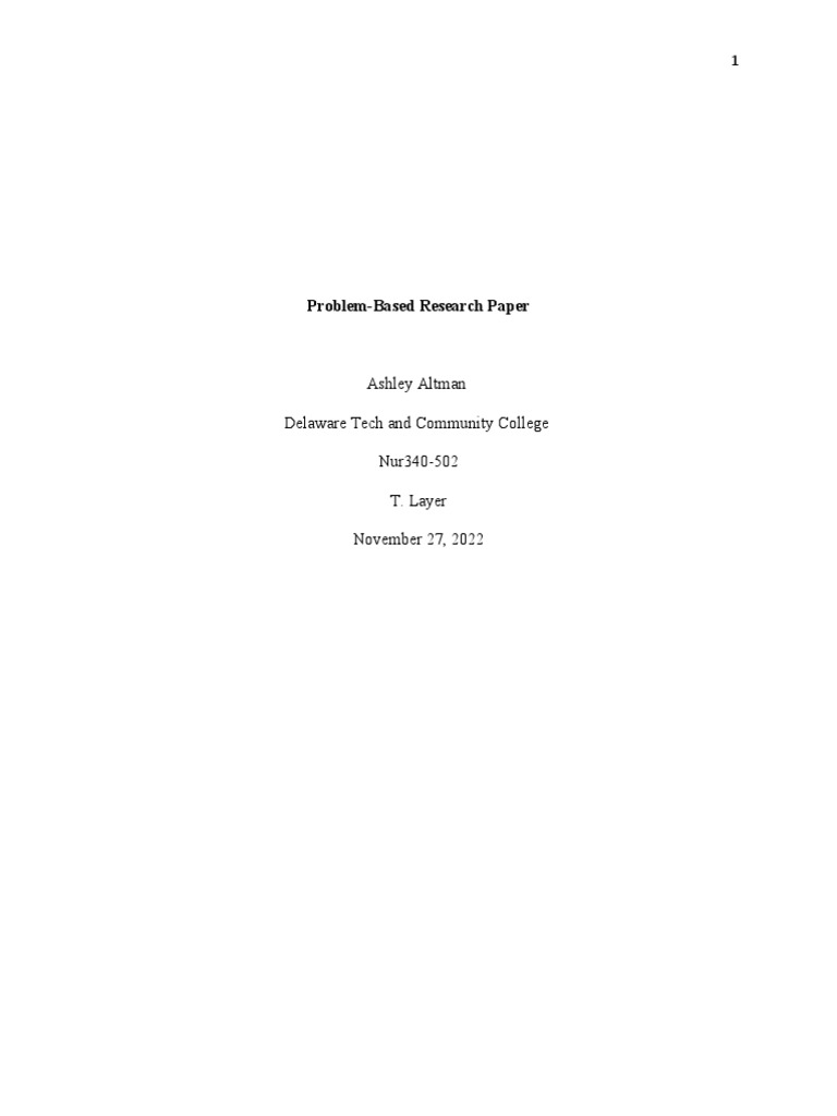 Problem Based Research Paper | PDF | Occupational Burnout | Nursing