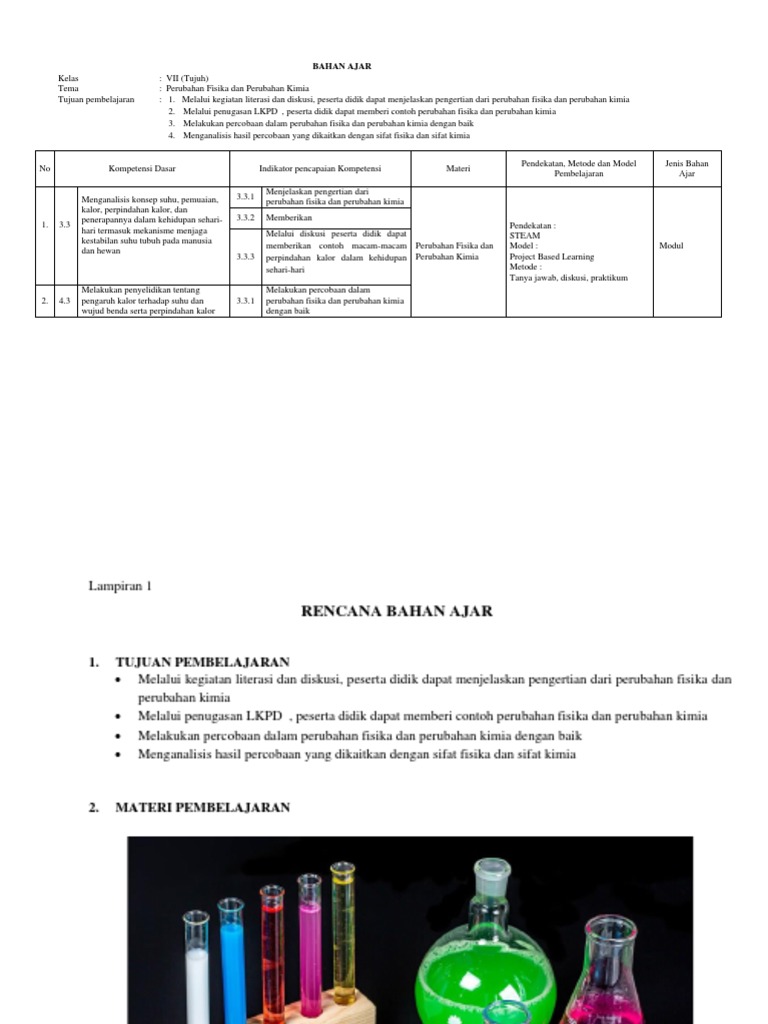 RPP PJBL Ipa Kelas 7 | PDF