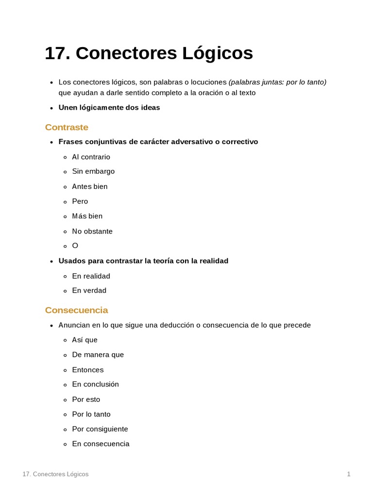 Tipos y usos de los conectores lógicos | PDF | Teoría | Epistemología