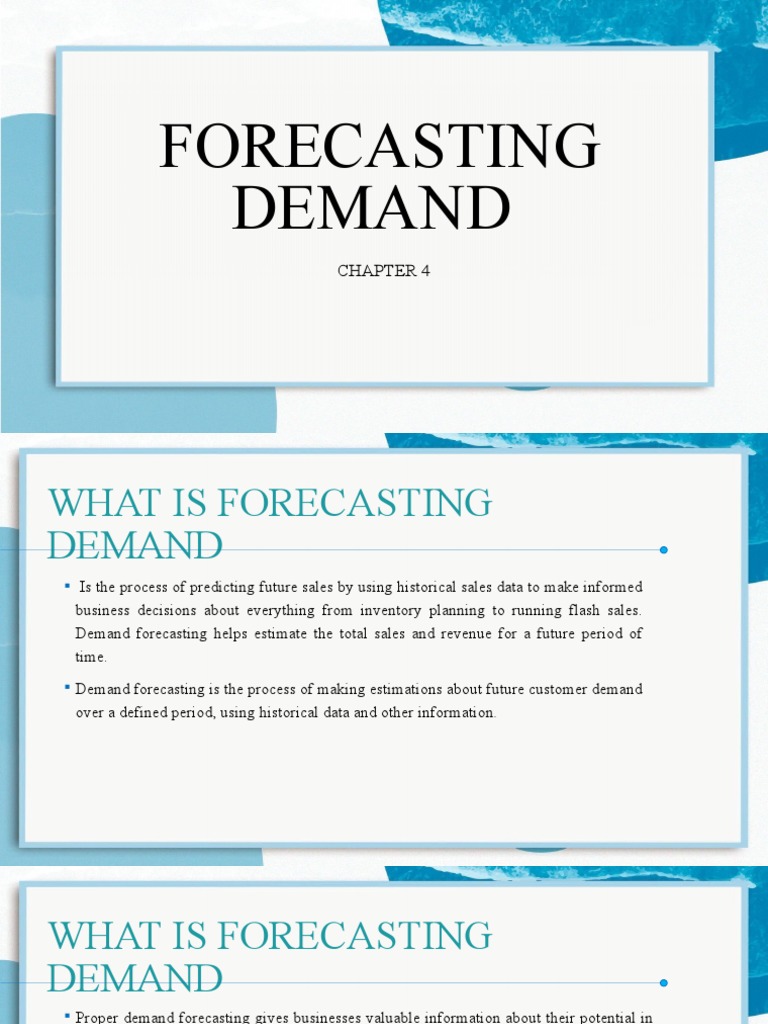 Chapter 4 Forecasting Demand 1 Pdf Forecasting Regression Analysis