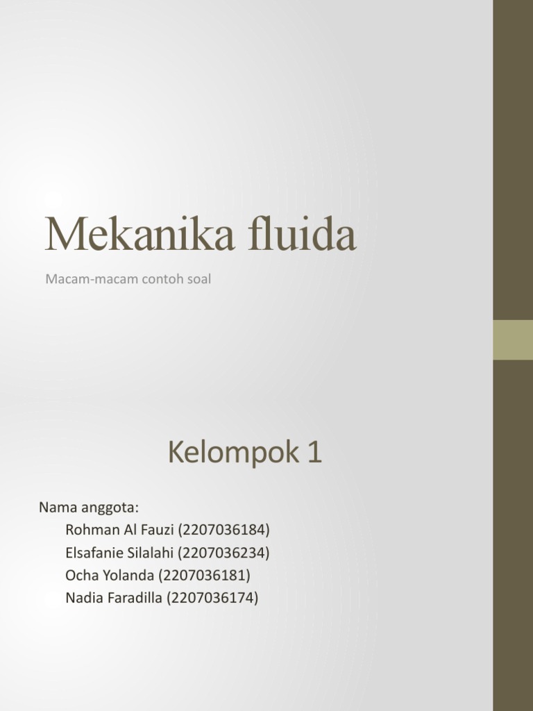 Mekanika Fluida | PDF