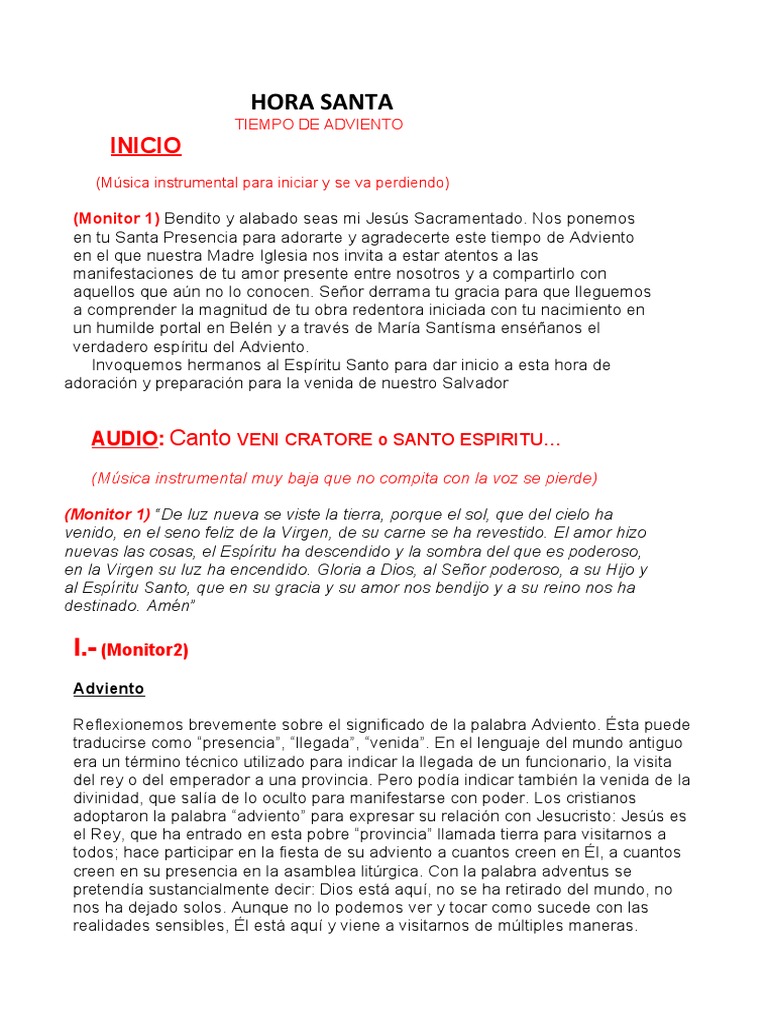Hora Santa Adviento | PDF