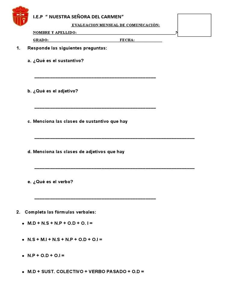 EXAMEN de COMUNICACION 6 Grado NOVIEMBRE | PDF | Crecimiento personal y ...