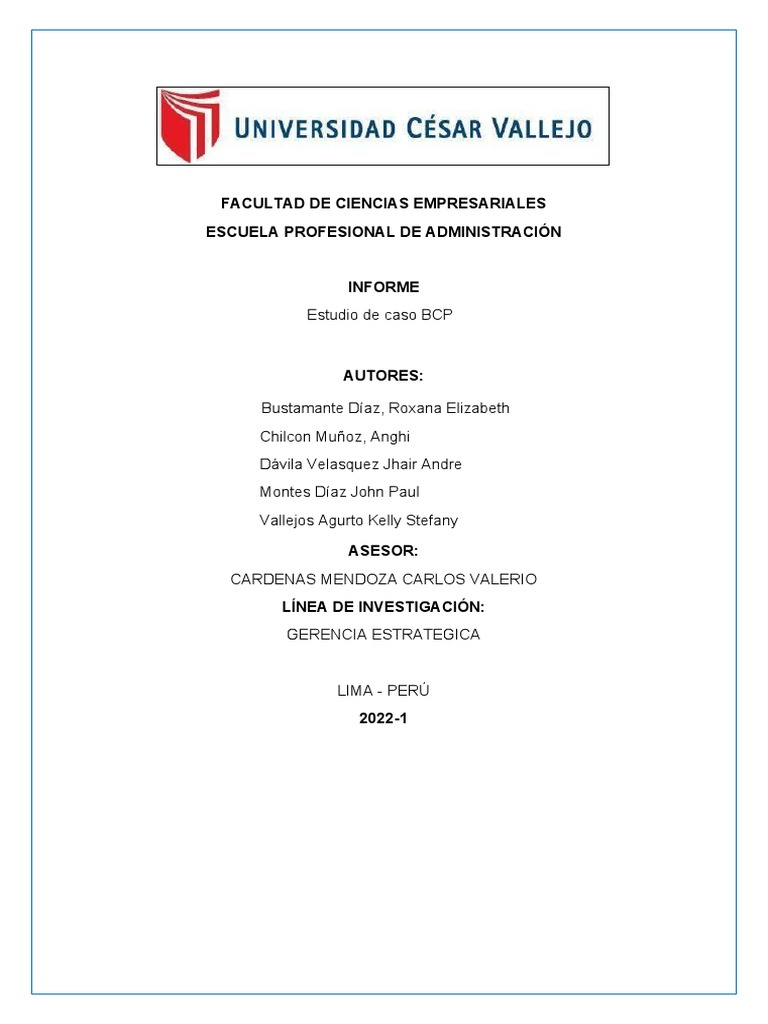 Caso BCP (1) Gerencia | PDF | Bancos | Business