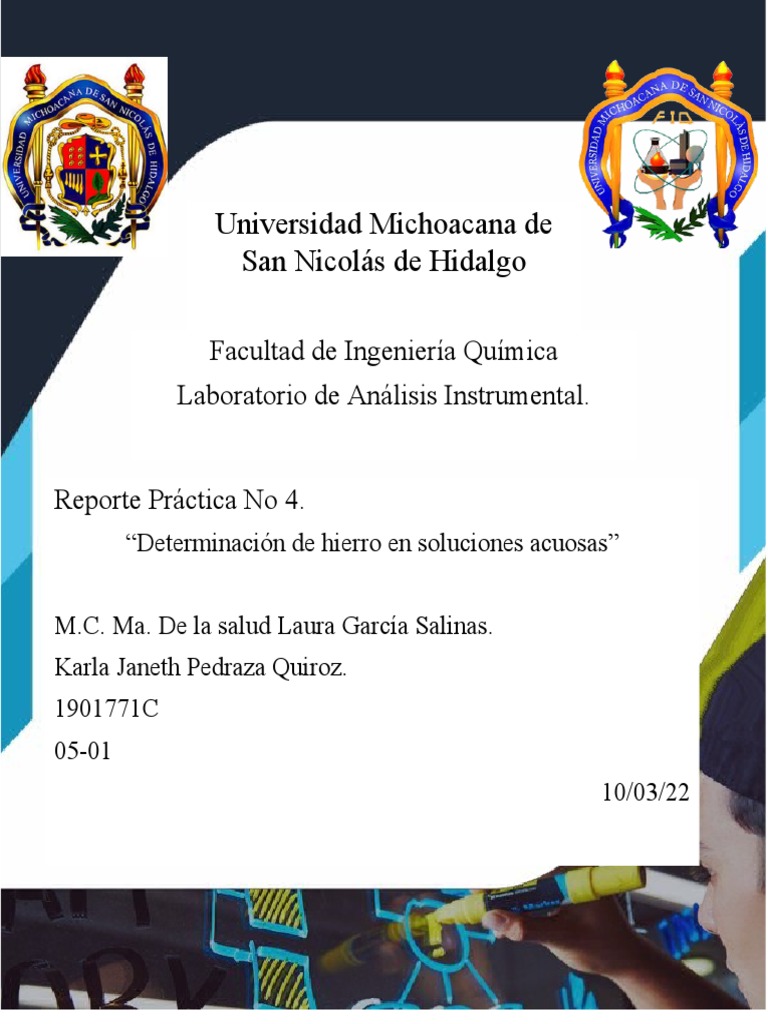 Práctica 4. Lab. Análisis Ins PDF | PDF | Compuestos químicos | Espectrofotometria