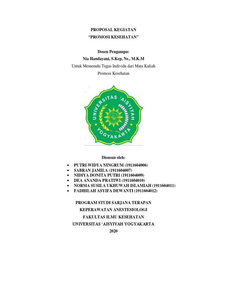 Tugas Kelompok Proposal Promkes | PDF