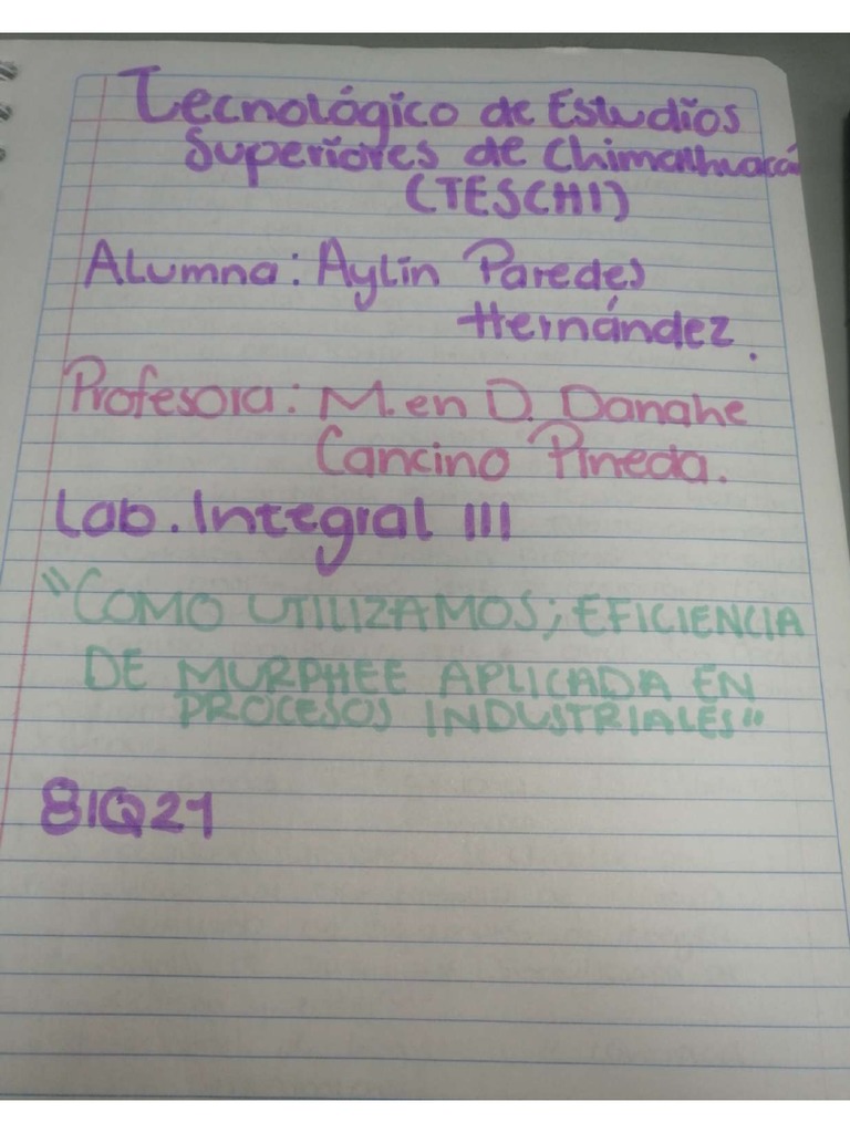Eficiencia de Murphee | PDF
