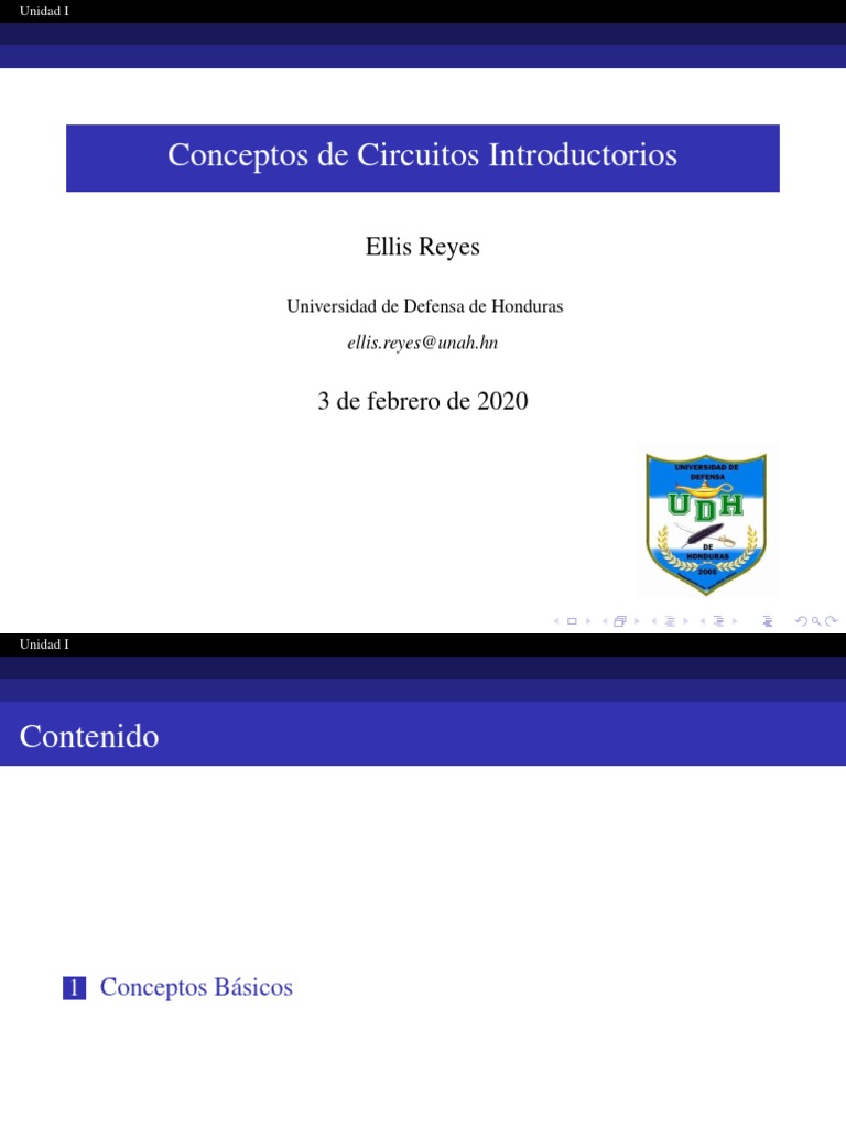 Unidad 1 Conceptos de Circuitos Introductorios | PDF | Corriente eléctrica | Resistencia ...