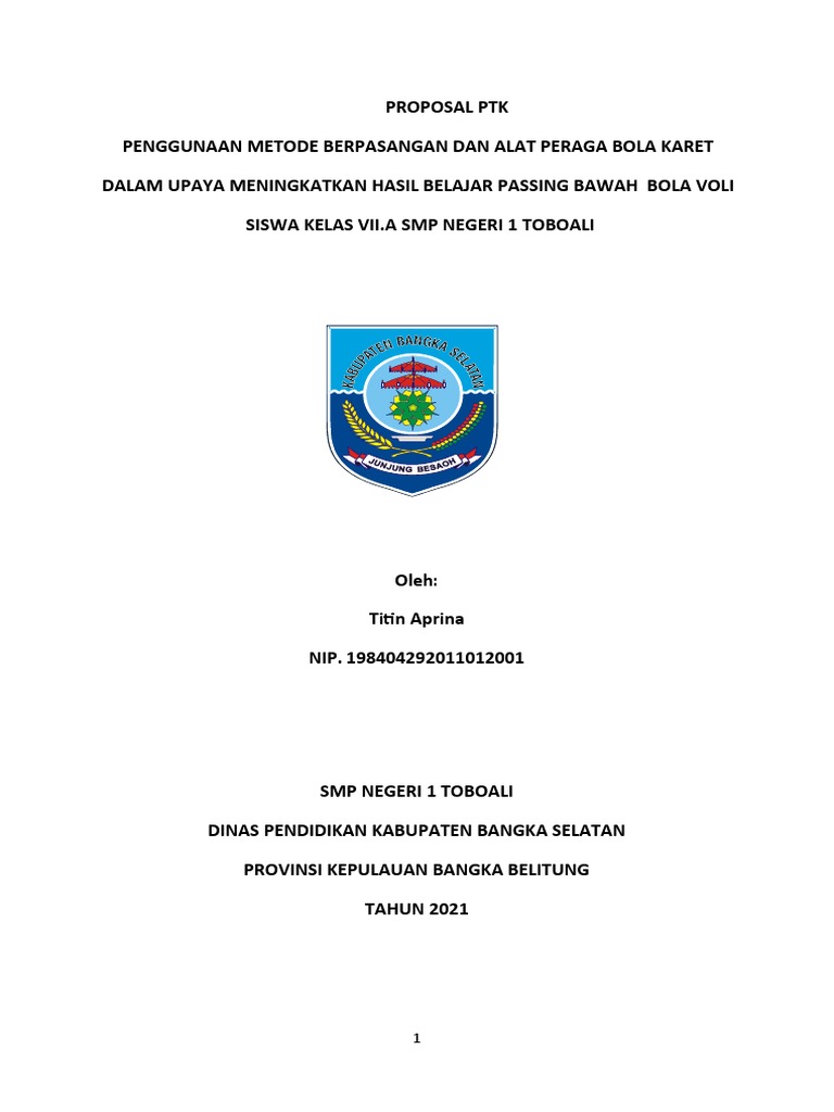 Proposal PTK Bimtek | PDF