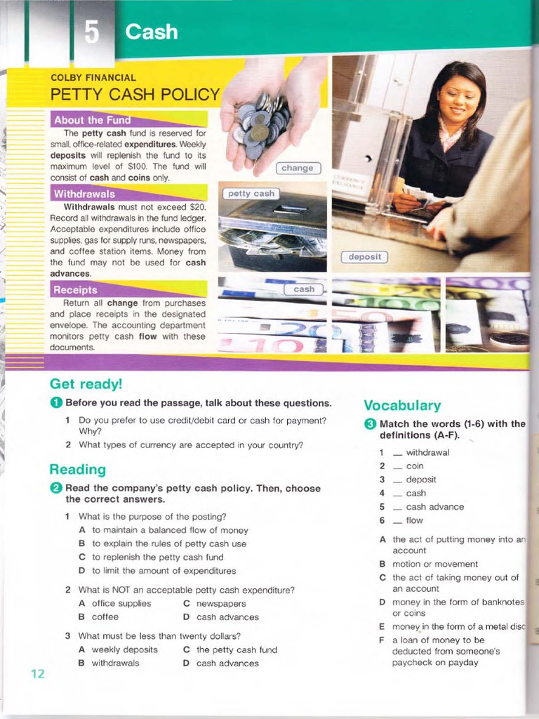 COLBY FINANCIAL'S PETTY CASH POLICY | PDF | Cash | Money