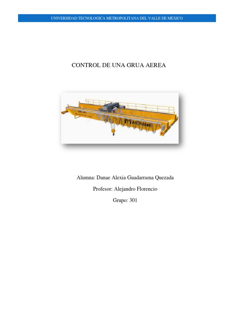 Control de Gruas Aereas | PDF | Grúa (máquina) | Herramientas
