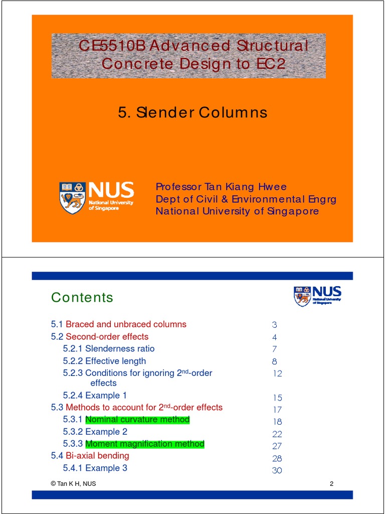 5-Slender Columns (1604) | PDF | Buckling | Column