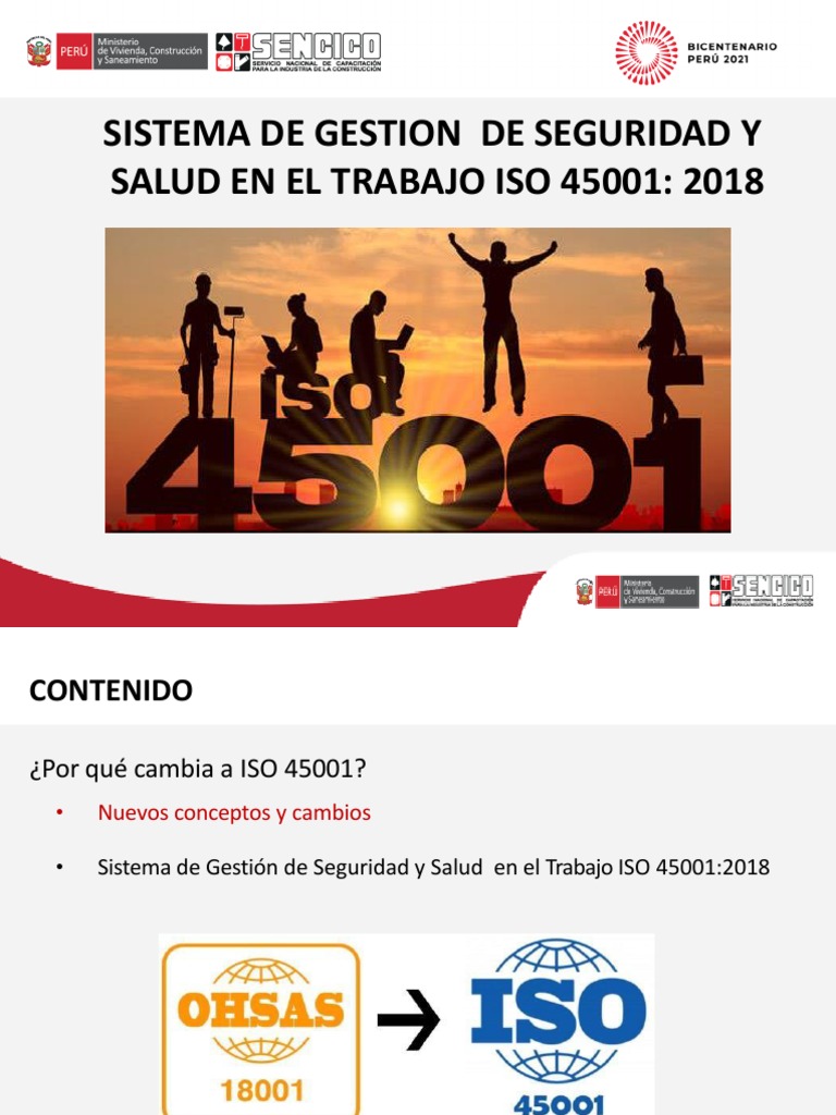 Iso 45001-2018 Presentacion | PDF | Planificación | Seguridad y salud ocupacional