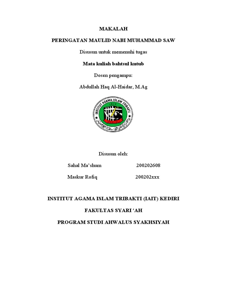 MAKALAH MENYAMBUT MAULID NABI MUHAMMAD SAW | PDF