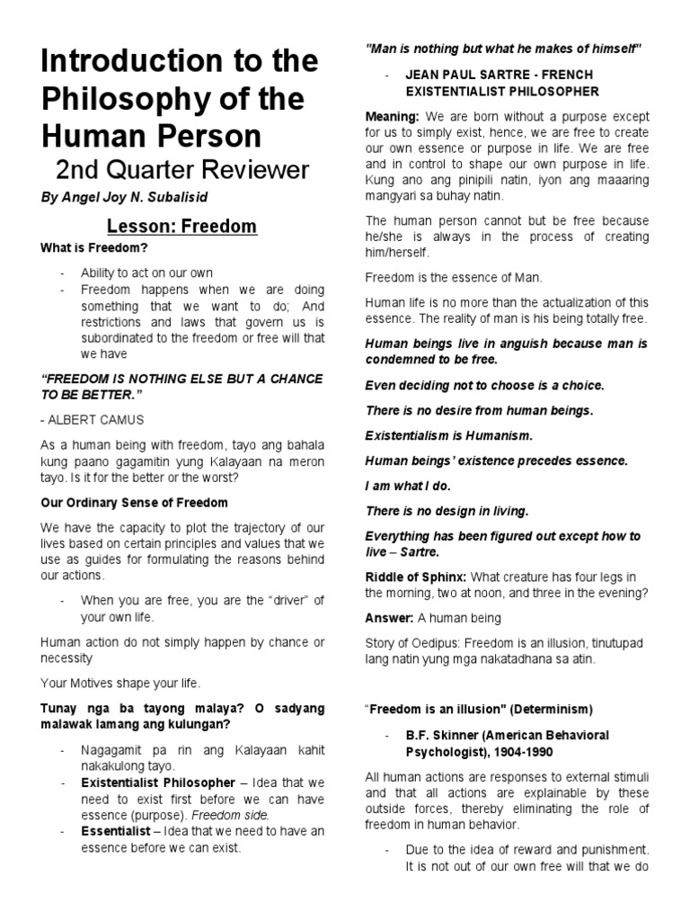 Philo | PDF | Free Will | Autonomy