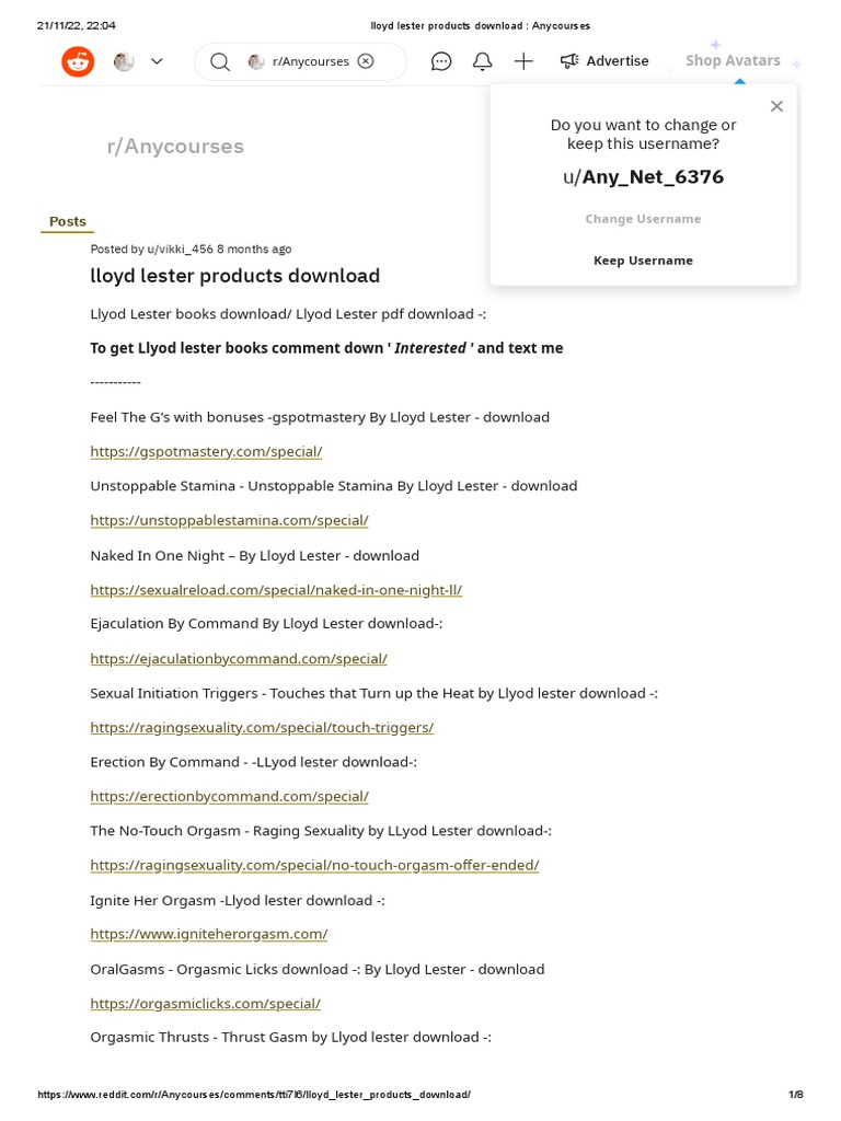 Lloyd Lester Products Download - Anycourses | PDF