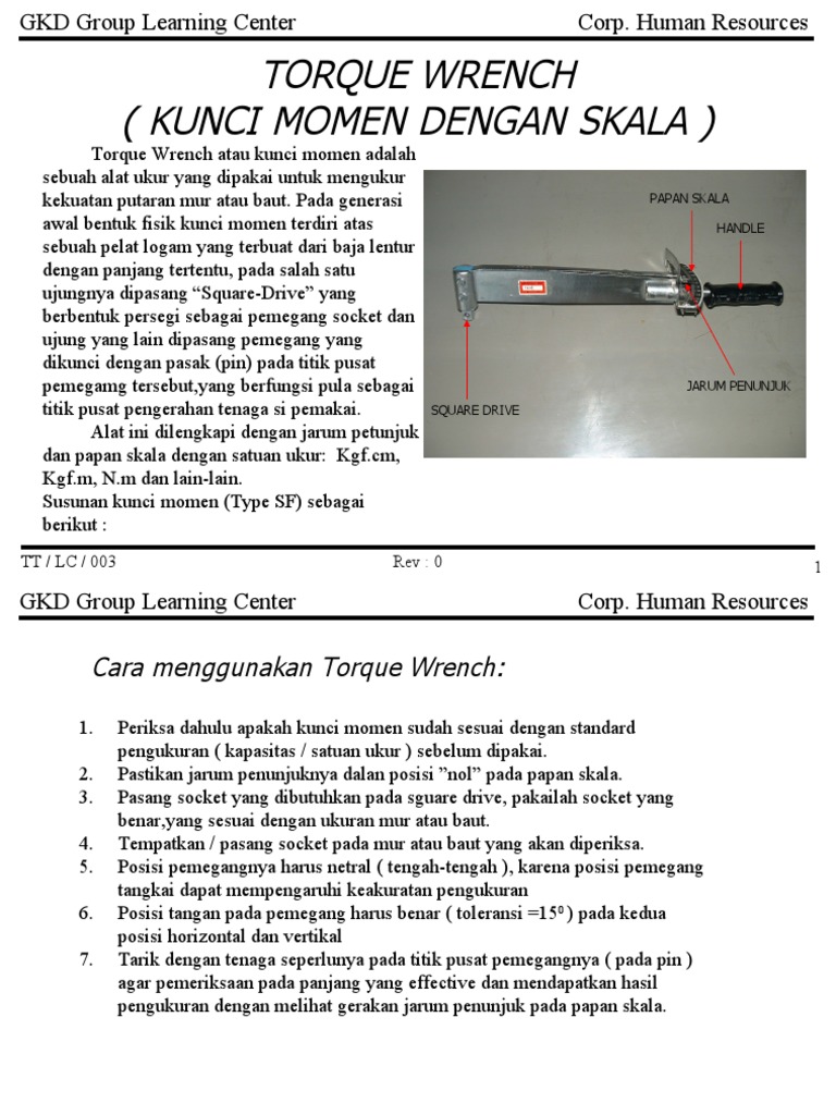 Torque Wrench | PDF