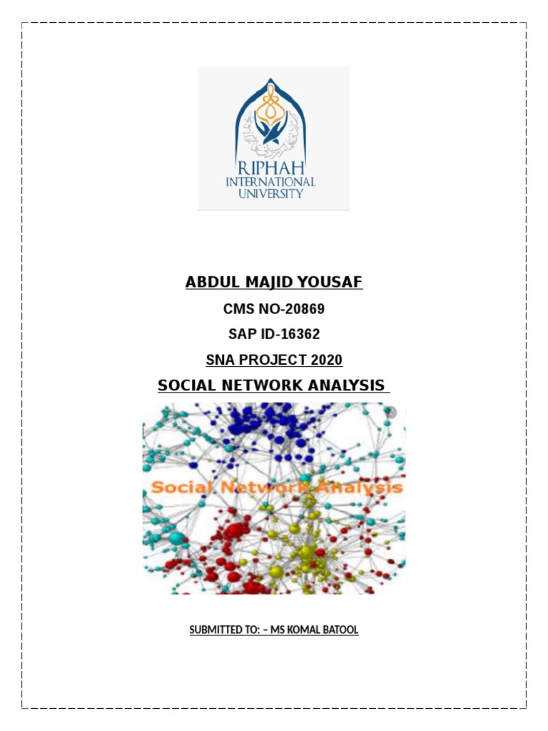 Abdul Majid Yousaf Sna Project 2020 Sapid 16362 | PDF | Computer Science | Computing