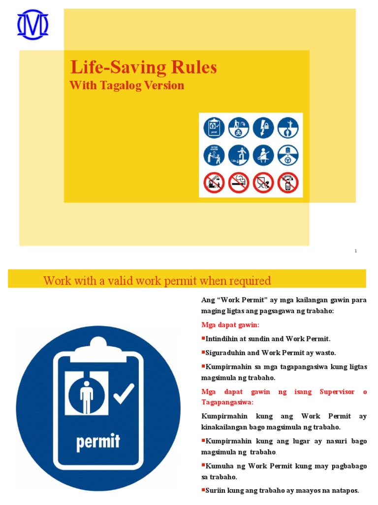 Life-Saving Rules: With Tagalog Version | PDF