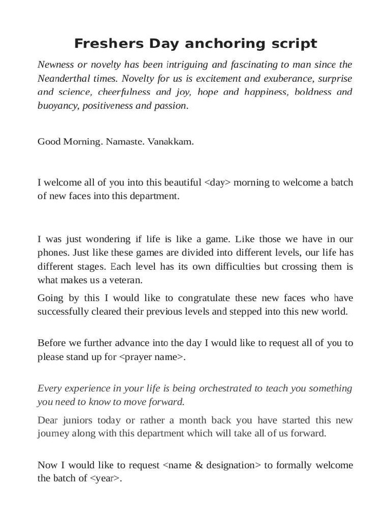 Anchoring Script | PDF