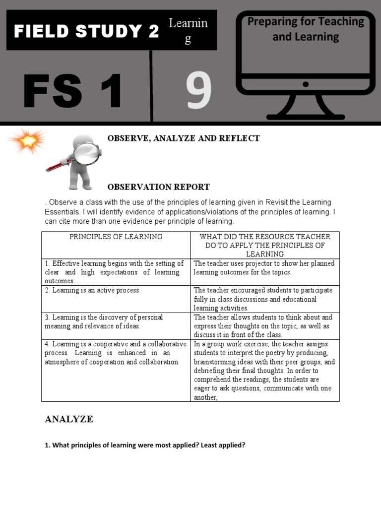 FS1 - Learning Episode 9 | PDF | Teaching Method | Learning