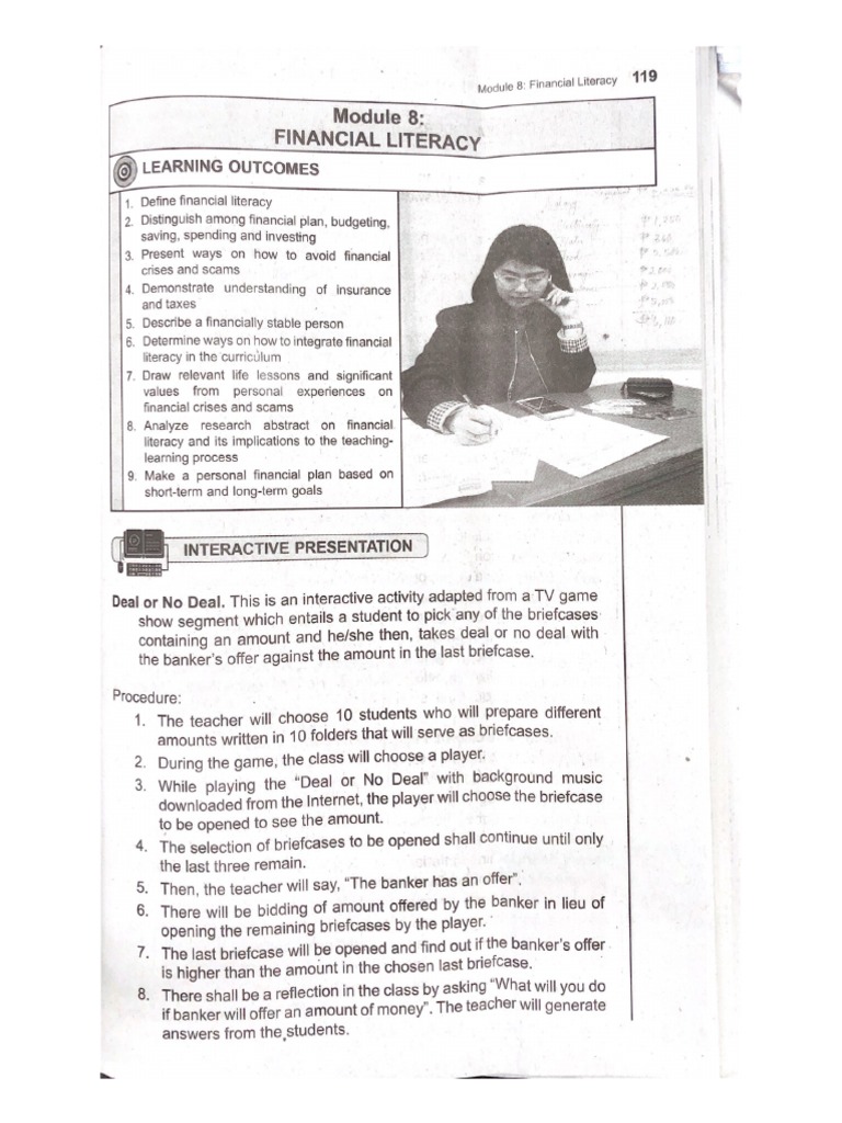Module 8 Financial Literacy | PDF