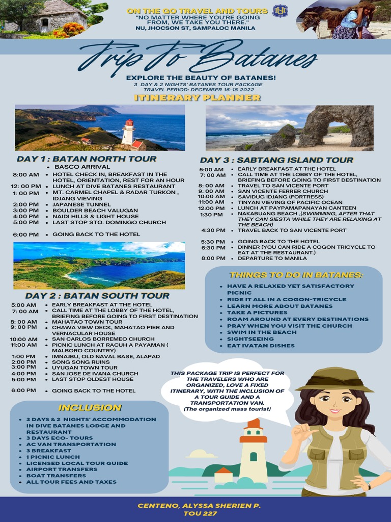 Batanes Tour for Organized Travelers | PDF | Tourism | Transport