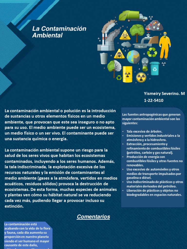 La Contaminacion Ambiental | PDF