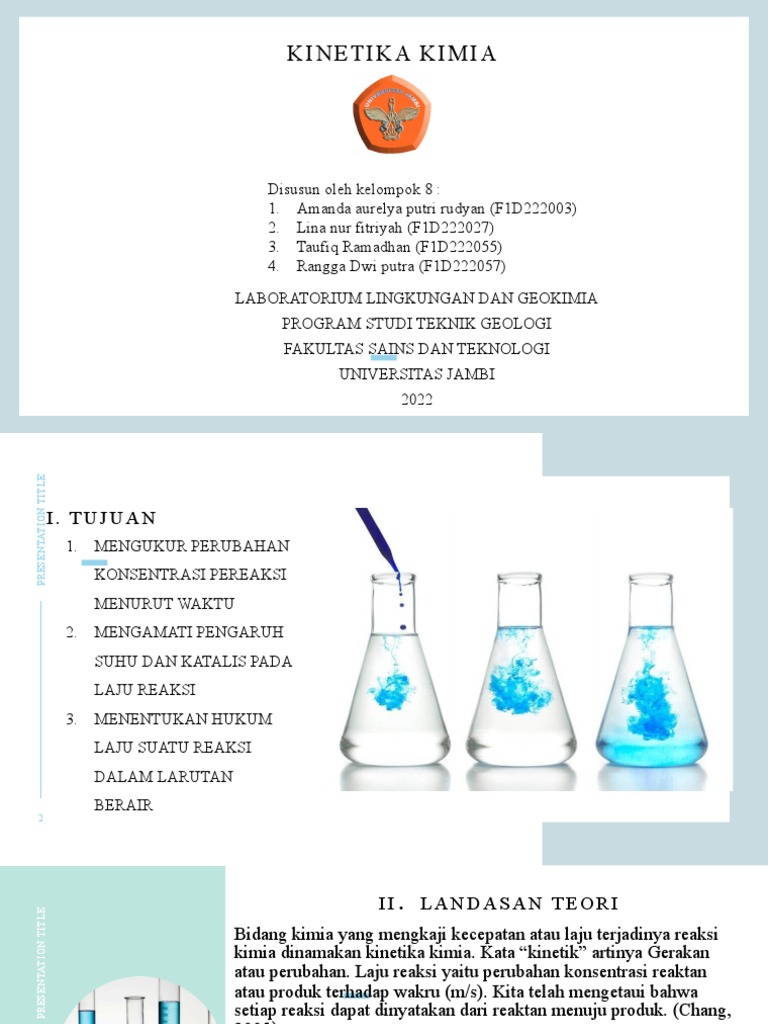 Kel. 8 Kinetika Kimia | PDF | Sains & Matematika