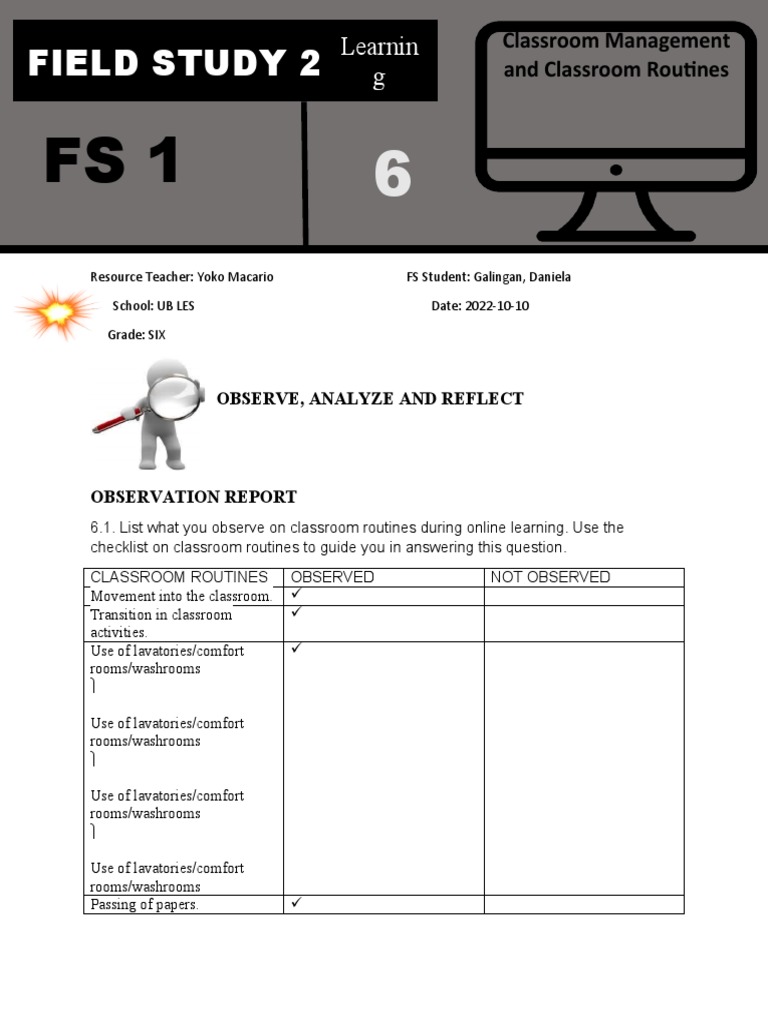 FS1 - LEARNING EPISODE 6 (Galingan) | Download Free PDF | Teachers ...