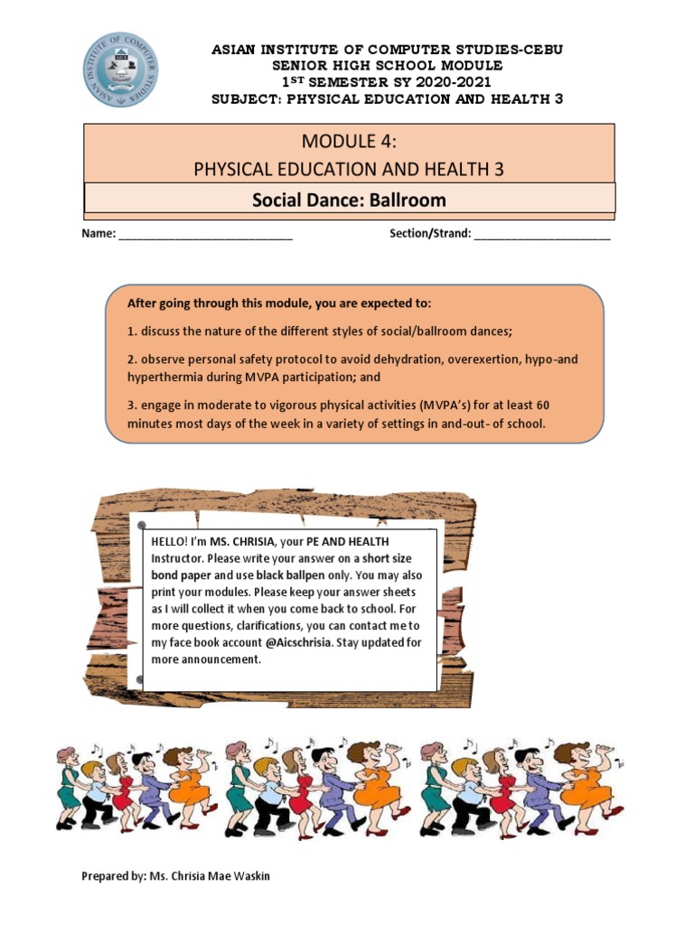 Peh111 - Module4 (Gas&ict) | PDF | Ballroom Dance | Hyperthermia
