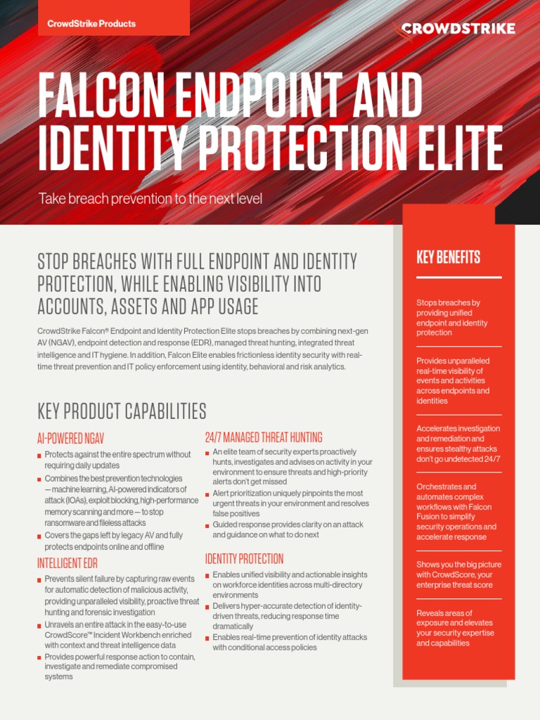 Crowdstrike Falcon Elite Data Sheet | PDF | Security | Computer Security