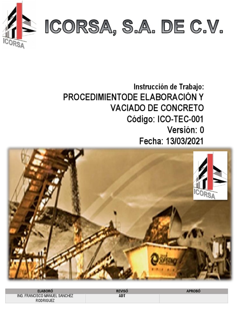 Proceso de Colado | PDF | Hormigón | Cemento