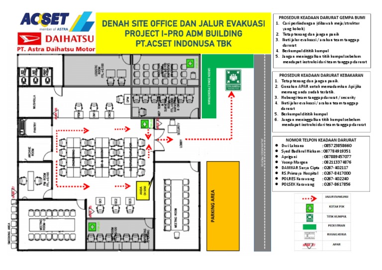 Jalur Evakuasi Site Office | PDF