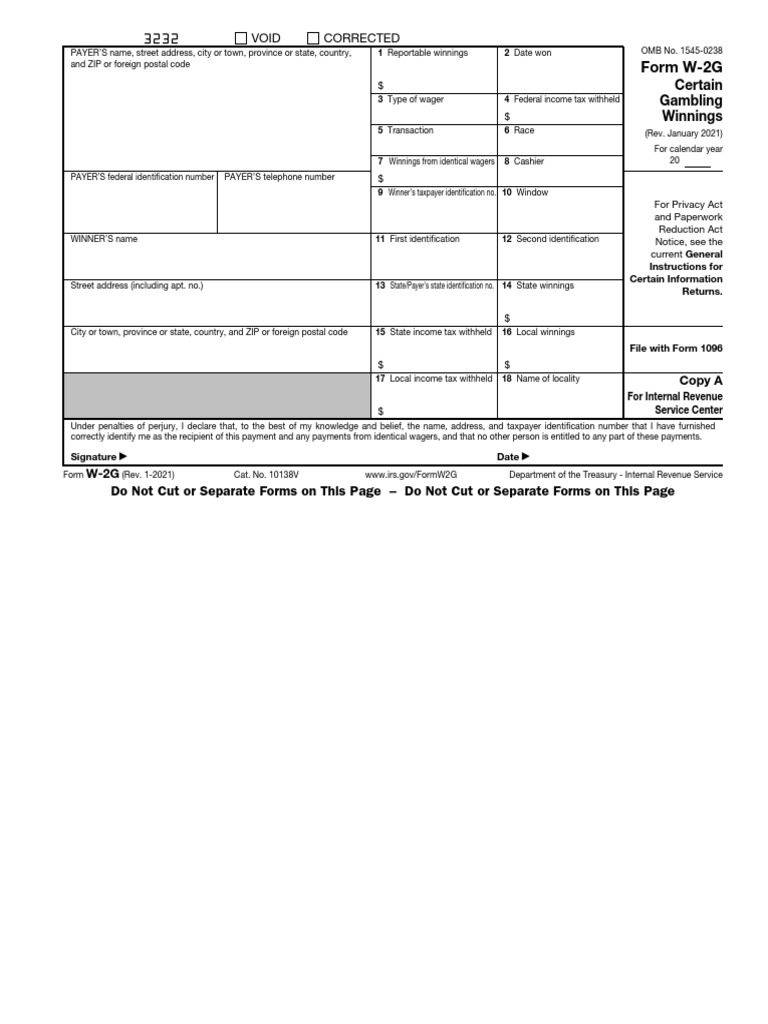 New York Department of Tax and Finance W-2G Tax Form | PDF | Irs Tax ...