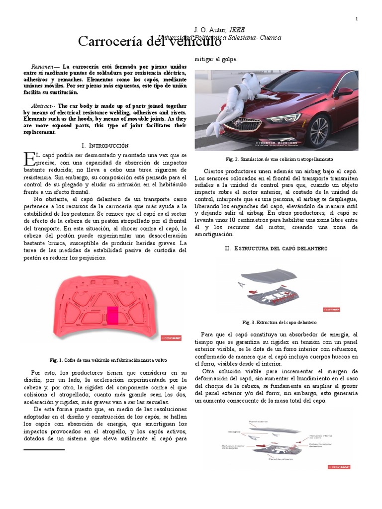 Capós de Vehículos: Materiales y Diseño | PDF | Aluminio | Aleación