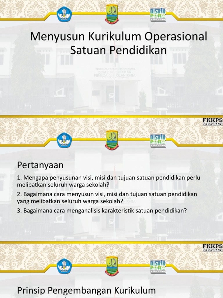 Hari Ke 3 Materi 2 Paparan Penyusunan Kurikulum Operasional Satuan ...
