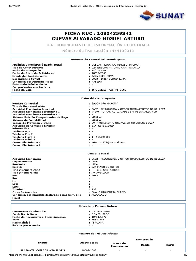 Baja Definitiva | PDF