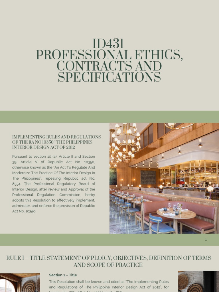 Sept 2022 Interior Design Act | PDF