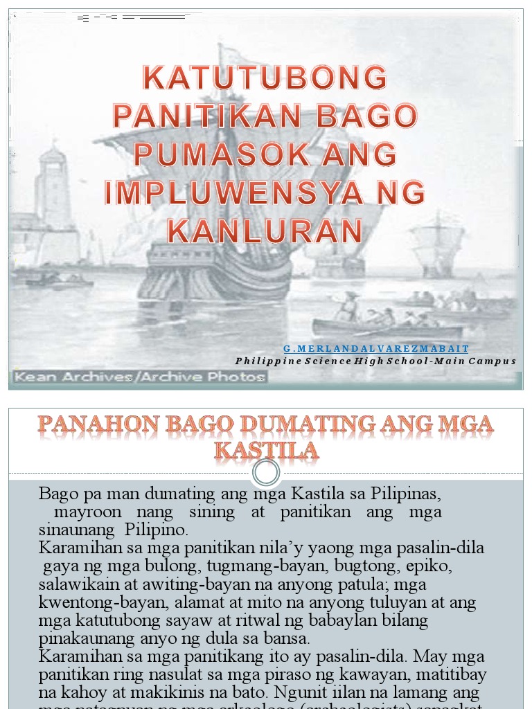 Panitikan Bago Dumating Ang Mga Kastila | PDF