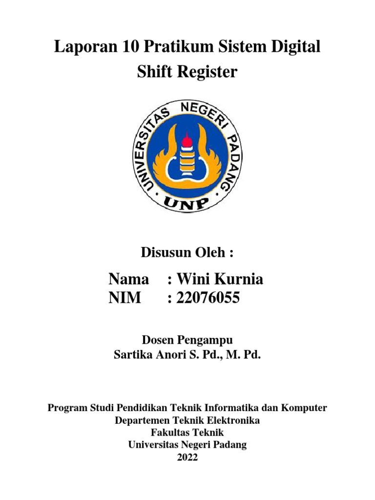 10 Laporan 10 Pratikum Sistem Digital (Wini Kurnia - 22076055) | PDF