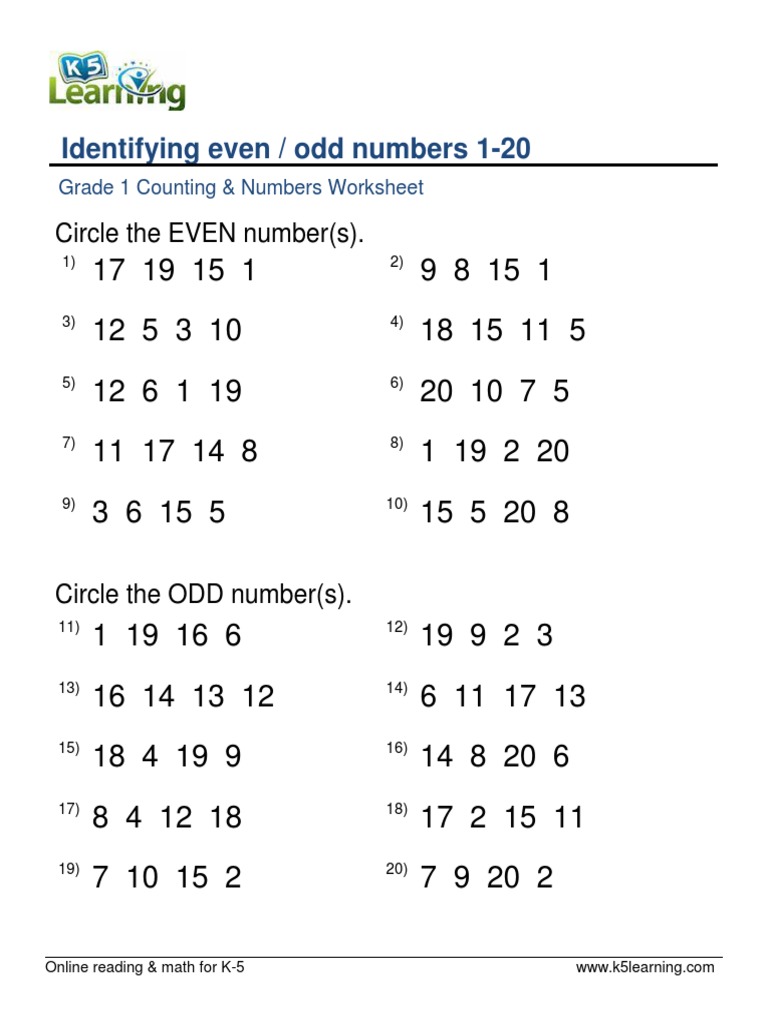 Grade 1 Even Odd Numbers 1 | PDF | Teaching Methods & Materials | Computers