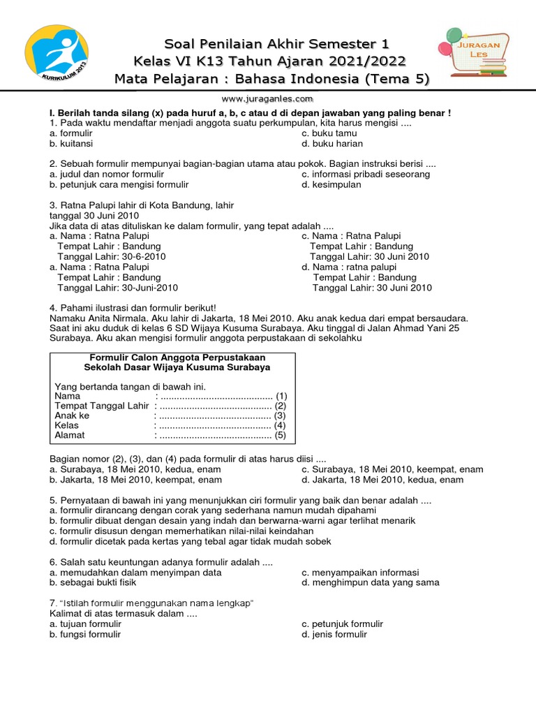 Bahasa Indonesia Kelas 6 | PDF | Kajian Bahasa Asing