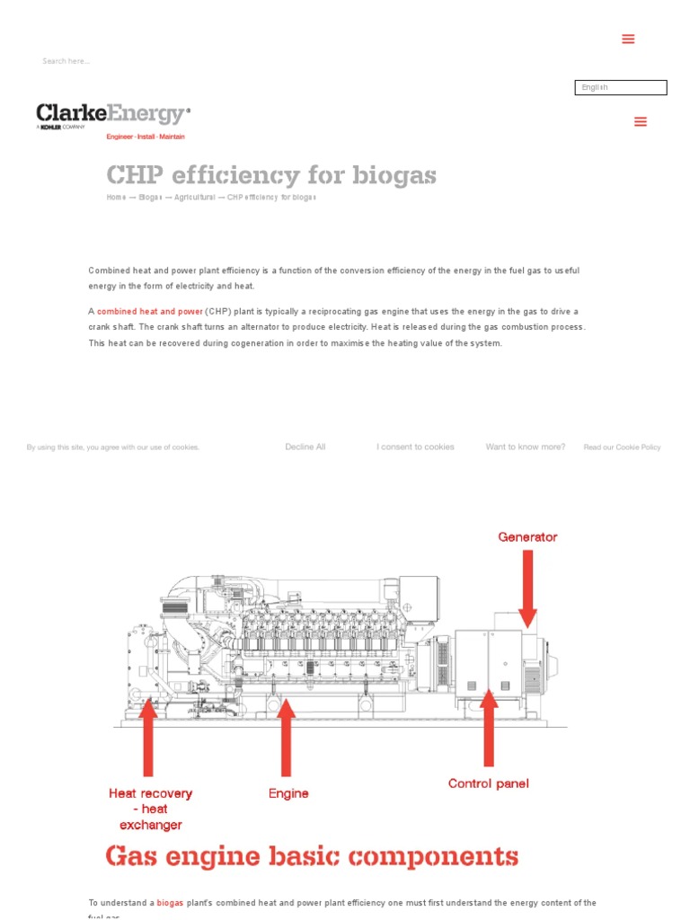 CHP Efficiency For Biogas Engine Combine Heat Power TO KNOW ELECTRICITY ...