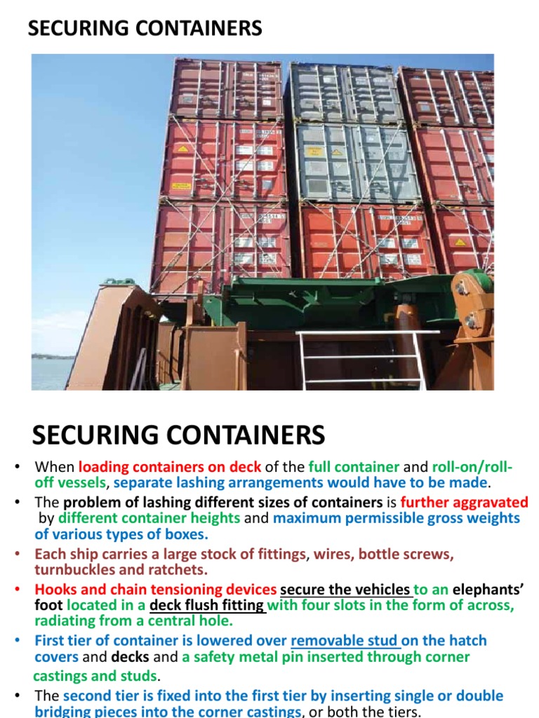 17.securing Containers | PDF | Electrical Connector | Screw